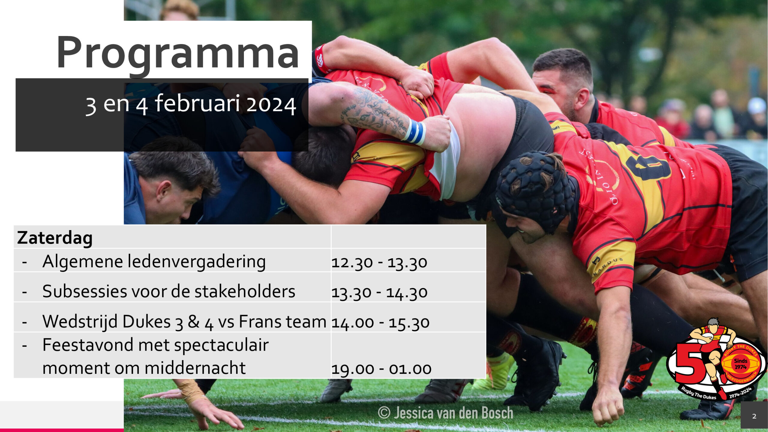 Programma jubileumweekend - The Dukes Rugby